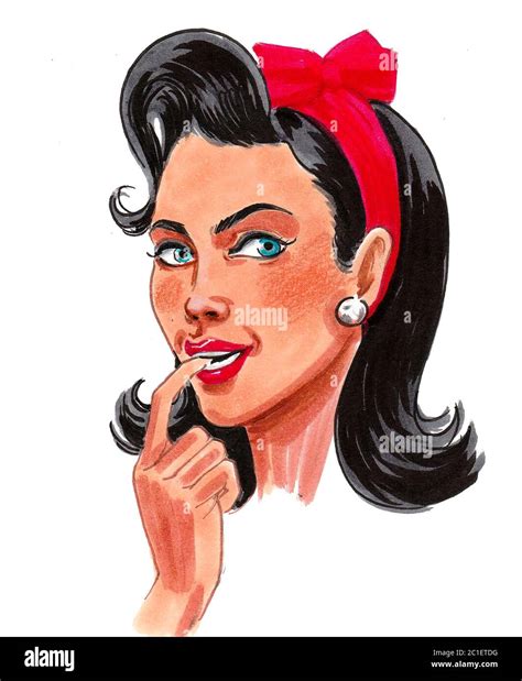 Pin Up Girl Face Drawing Pin Up Girl Face Drawing