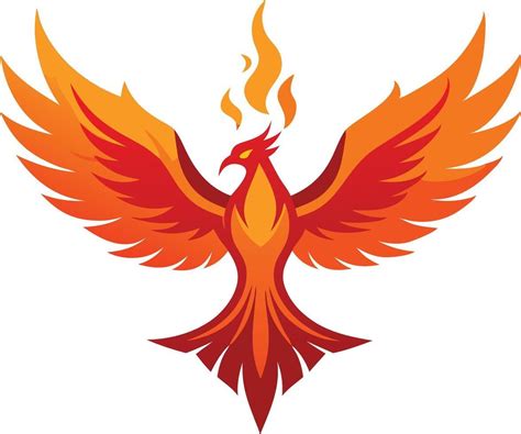 Phoenix Bird Flying Upward Symbolizing Rebirth Transformation And