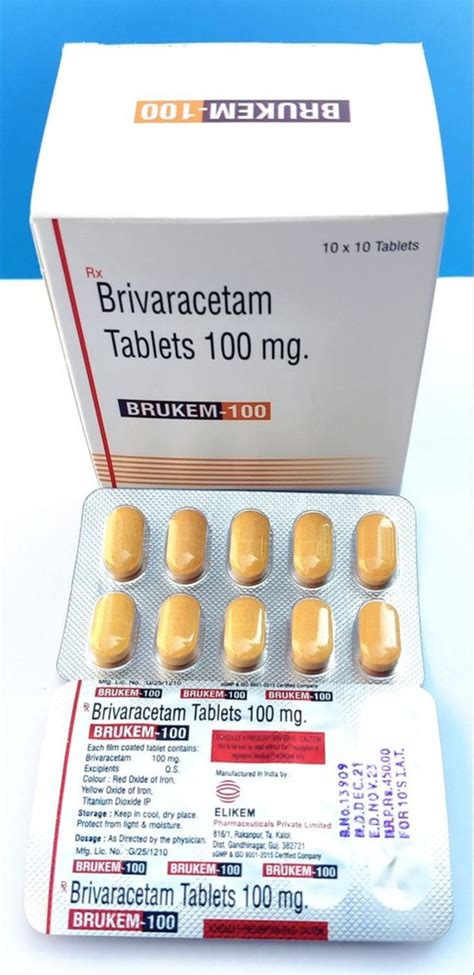Brivaracetam 100 Mg Tablets At ₹ 450 Stripe Antiepileptic Medicine