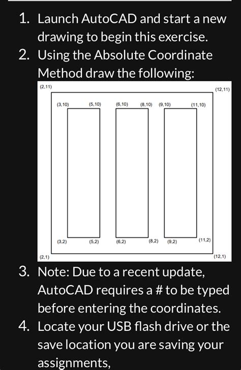 Solved Launch AutoCAD And Start A New Drawing To Begin This Chegg