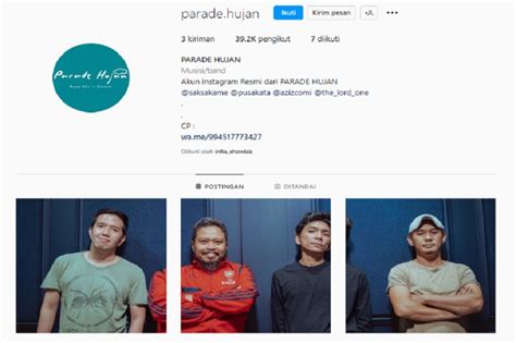 Payung Teduh Comeback Dengan Nama Parade Hujan Is Pusakata Jadi Vokalis