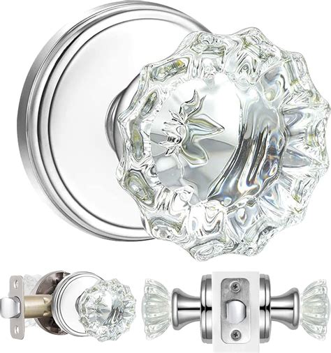 Shiny Handles Crystal Interior Door Knobspassage Clear Glass Door