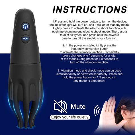 E Stim Shock Vibrator Masturbator Cup Cock Massager Stimulator Sex Toys For Male Ebay