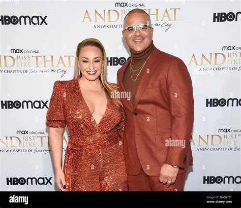 Chris Jackson Right And Wife Veronica Vazquez Attend The Premiere Of
