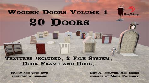 Artstation Wooden Doors Volume 1 Game Assets