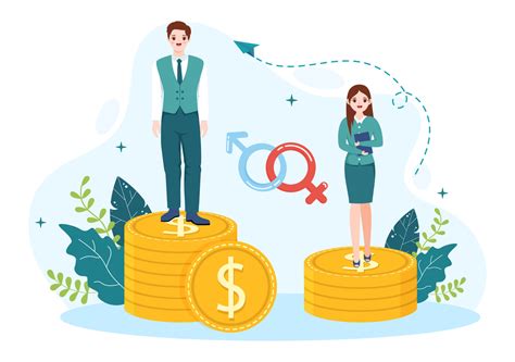 Sexismo Ilustración Con Género Desigualdad Entre Hombres Y Mujer En