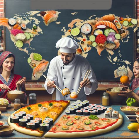 Culinary Globalization Pizza Sushi And Tacos Worldwide