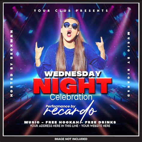 Premium Psd Wednesday Night Party Social Media Post Template