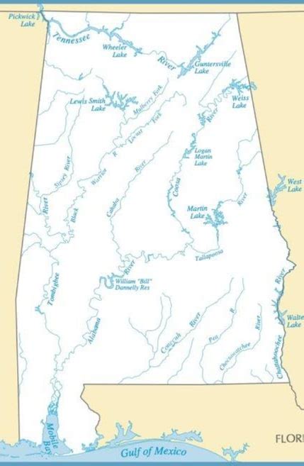 River Map Of Alabama
