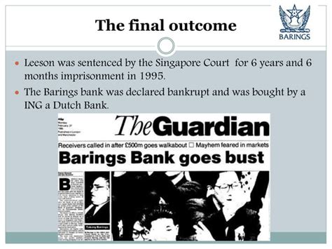The Event Of Barings Bank Collapse Pptx Business Banking And Finance