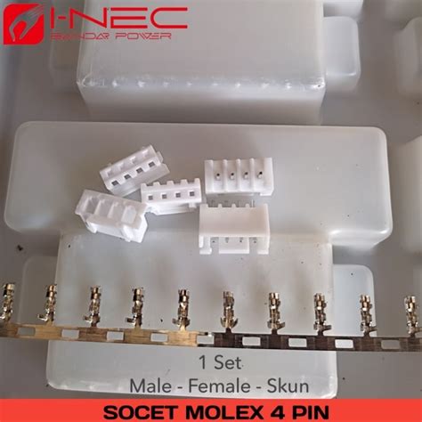 Jual Socet Molex 4 Pin 1 Set Shopee Indonesia