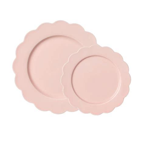 Scallop Pink Plate Hire The Pretty Table Tableware Hire