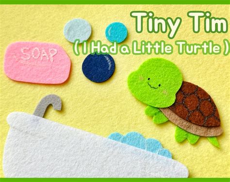 Tiny Tim Felt Set I Had A Little Turtle Flannel Board Preschool