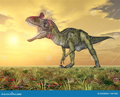 Dinosaur Cryolophosaurus Stock Illustration Illustration Of Animal