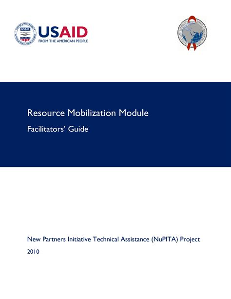 Solution Resource Mobilization Module Facilitators Guide Studypool