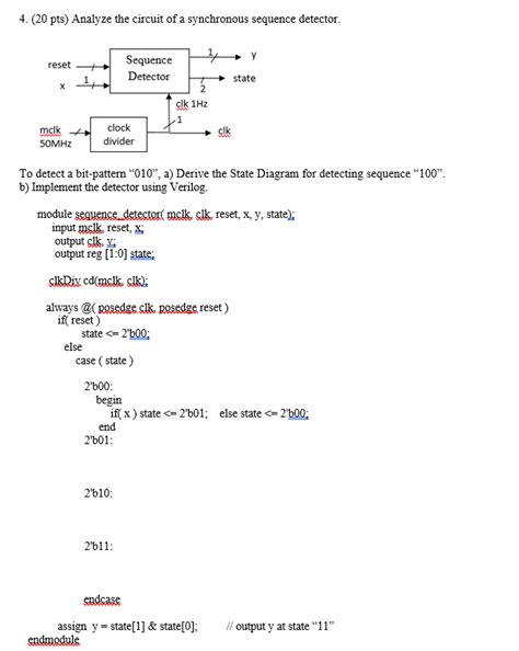 Solved 4 20 Pts Analyze The Circuit Of A Synchronous