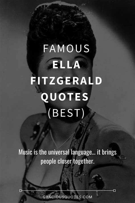 26 Most Famous Ella Fitzgerald Quotes Best Ella Fitzgerald Quote