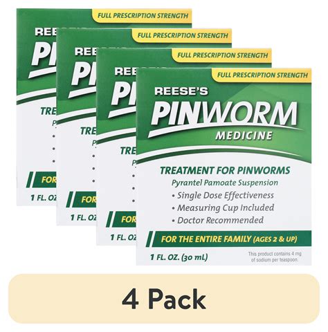 4 Pack Reeses Pinworm Medicine 1 Fl Oz