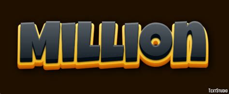 Million Text Effect And Logo Design Word