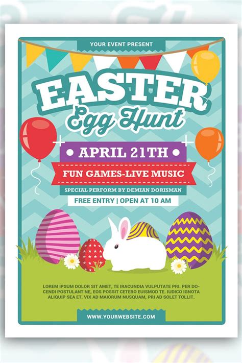 Easter Egg Hunt Flyer Template Free Download Best Templates Resources