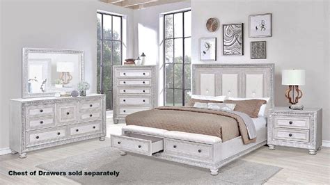 Ava King Storage Bed Set White Home Furniture Plus Bedding And
