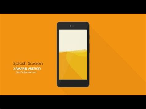 Xamarin Android Tutorial Splash Screen YouTube
