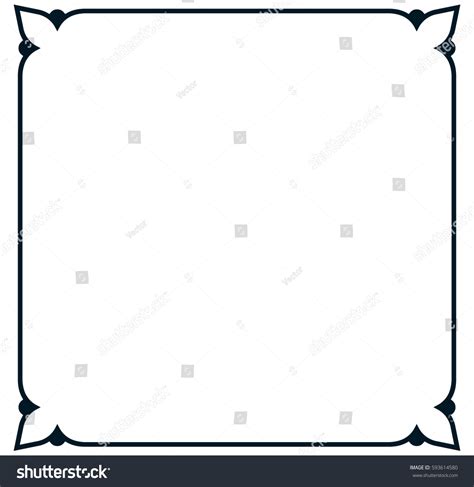 Vektor Stok Square Tile Frame Border Line Vector Tanpa Royalti