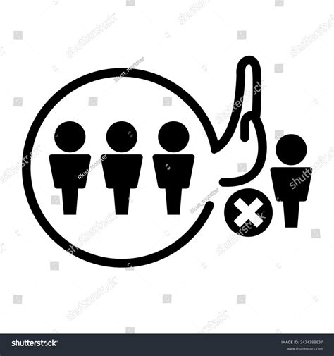 Exclude Silhouette Icon Excluded Fellow Vector Stock Vector Royalty Free 2424388637 Shutterstock