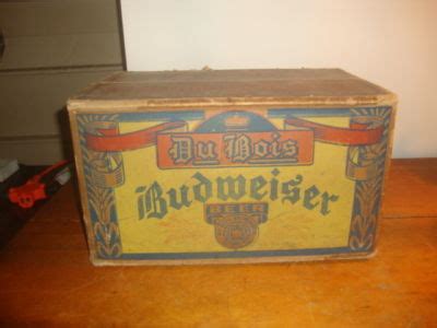 1940s Du Bois Budweiser Beer Cardboard Carry Case Holds 24 Cans