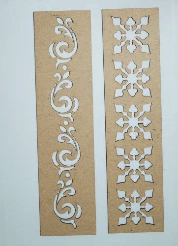 Rectangle Brown Border Rangoli Stencil Size Dimension 8 X 2 Inches At ₹ 10 Piece In Thane