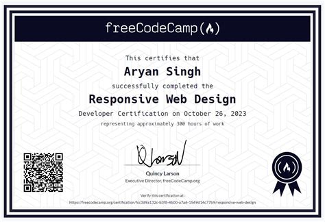 Finally Completed This Awesome Course On Freecodecamp 🤗 Aryan Singh