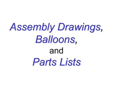 Assembly Drawing Pdf