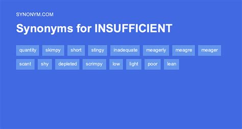 Another Word For Insufficient Synonyms And Antonyms