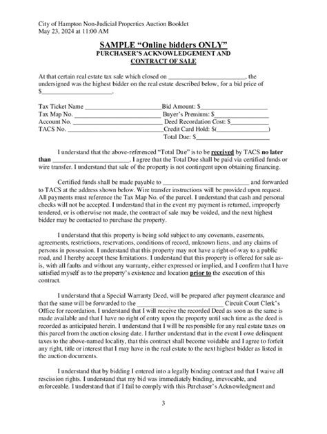 Fillable Online Sample In Person Bidders Only Fax Email Print Pdffiller