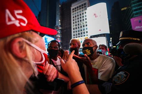 Times Square Clash Between Pro Trump And Blm Protesters Essence Essence