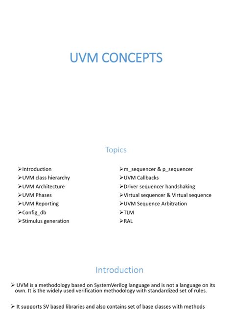 Uvm Concepts Pdf Method Computer Programming Class Computer
