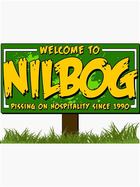 Nilbog Sticker By Graphix247 Redbubble