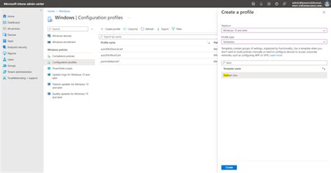 Azure Configuration On Intune
