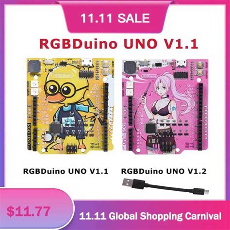 Rgbduino Uno V11v12 Development Board Atmega328p Chip Micro