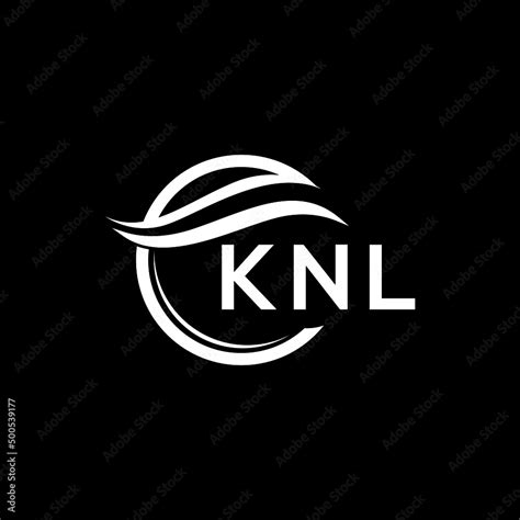 Knl Letter Logo Design On Black Background Knl Creative Initials