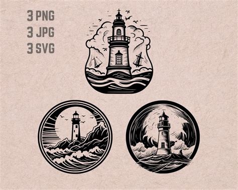Lighthouse Svg Designs Lighthouse Logo Sailing Vector Storm Png