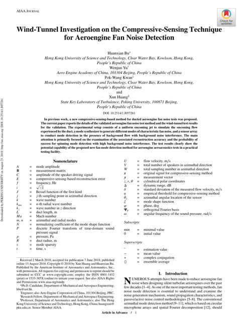 pdf wind tunnel investigation on the compressive sensing technique