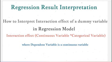 Regression How To Interpret Interaction Effect Of Dummy As Independent Variable In Regression