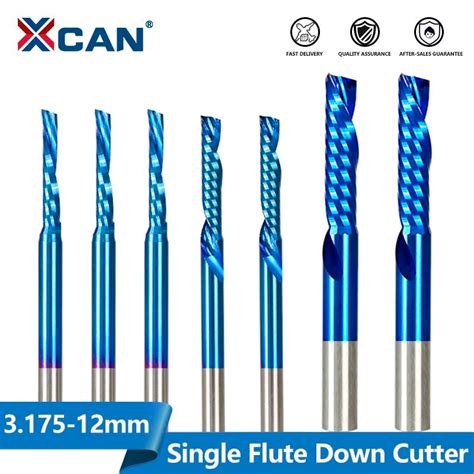 Xcan 다운 컷 엔드 밀 3175 생크 단일 플루트 카바이드 Cnc 라우터 비트 목재용 카바이드 밀링 커터 4 5 6