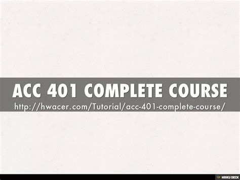 Acc 401 Complete Course Ppt