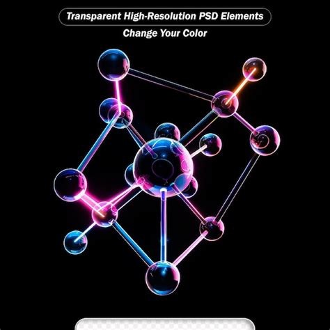 Premium Psd Vector Illustration Of Atoms And Molecules Chemical Bond