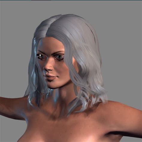 Naked Woman Rigged D Game Character D Model In Woman DExport