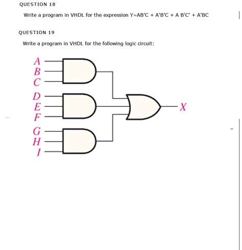 Solved Write A Program In Vhdl For The Expression Yabc