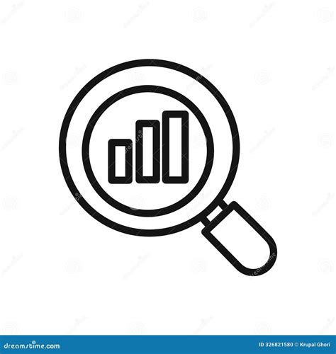 Data Analysis Icon Linear Vector Graphics Sign Stock Vector Illustration Of Link Marketing