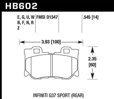 Hawk Performance Hb602n545 By Hp Plus Disc Brake Pad Ebay